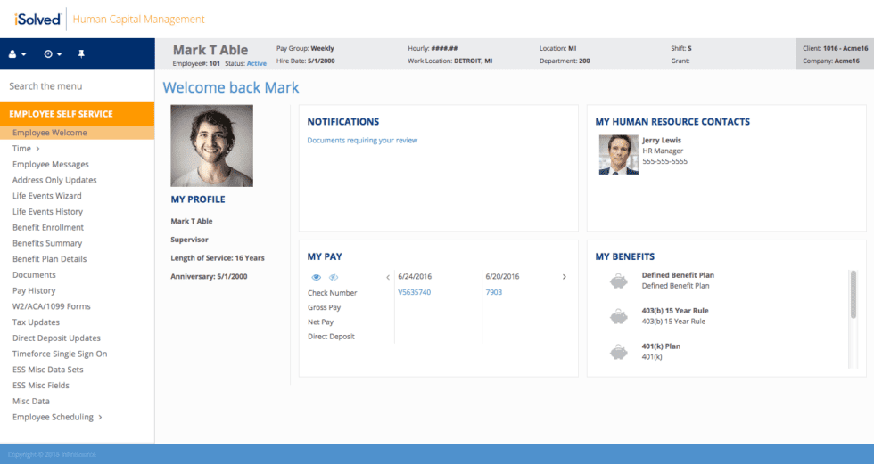 ISolved HCM Platform Features | Affiliated HR & Payroll