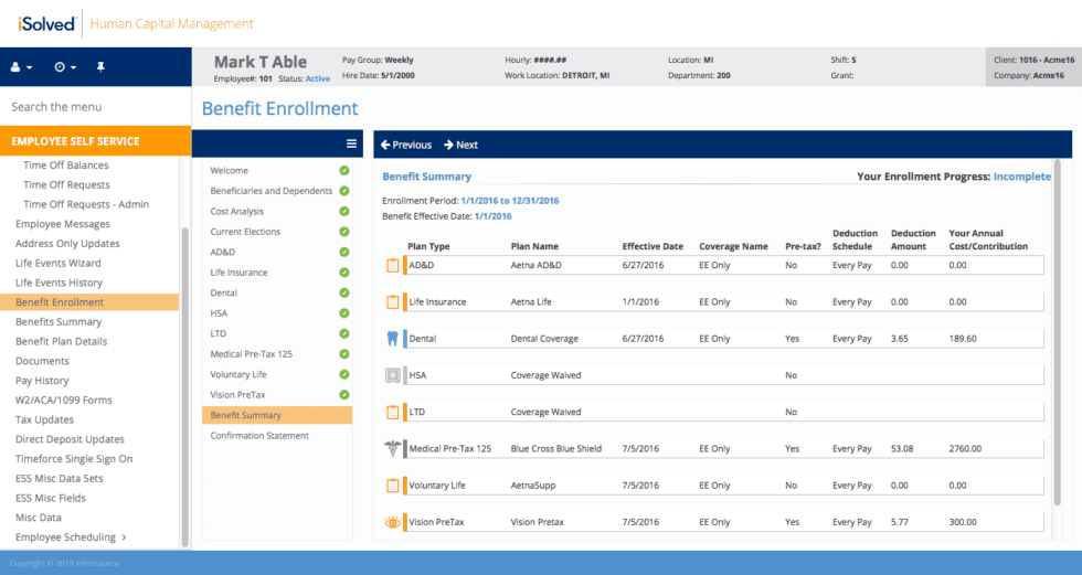 ISolved HCM Platform Features | Affiliated HR & Payroll